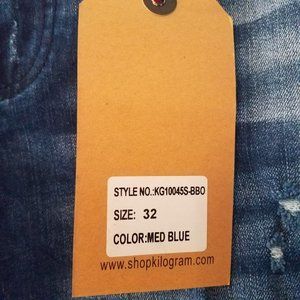 Kilogram | Jeans | Kilogram Bbo M Blue Denim Orangewhite Stripe | Poshmark